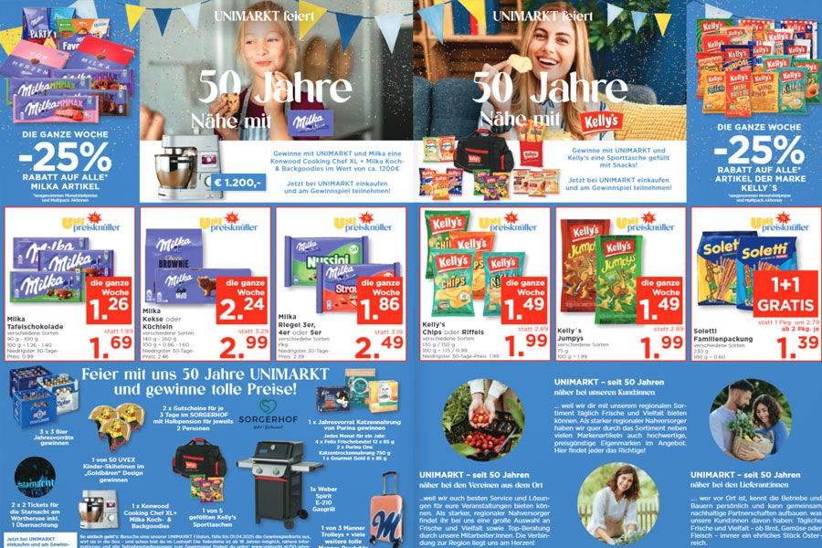 Gewinnspiel 50 Jahre Jubiläum | UNIMARKT