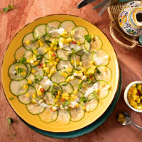 Zucchini-Carpaccio mit Mango-Vinaigrette | UNIMARKT